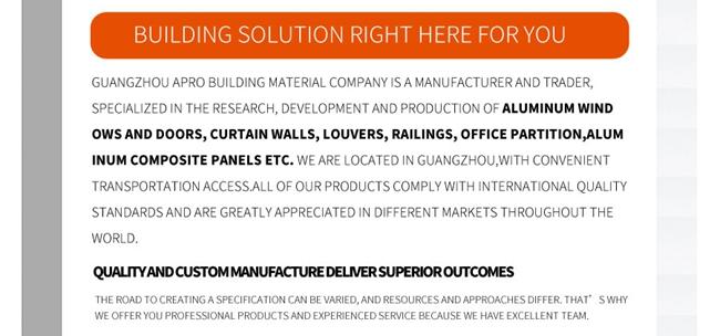 sliding window design philippines,aluminum sliding kitchen window,office interior sliding window,glass aluminium sliding window,Apro Aluminium Doors and windows Factory-Who We Are 1