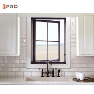 China Windproof Aluminum Casement Windows UPVC PVC Triple Glazed Low - E Glass Tempered Awning Double Hung for sale