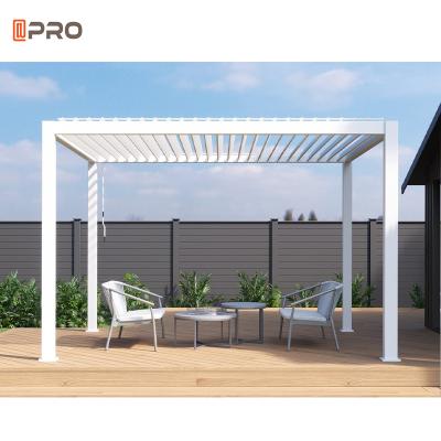 China Outdoor Garden Modern Aluminum Pergola Covers Louver Roof Waterproof for sale