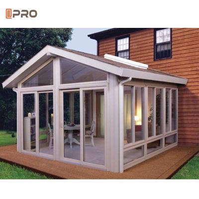 China Prefab Glass Garden House 8X8 Aluminum Alloy Veranda Sunrooms for sale