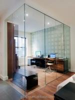 China Frameless Clear Glass Partition Wall Vertical Full View Interior Office Partition for sale