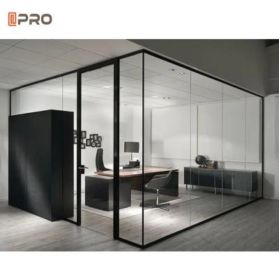 China Frameless Clear Glass Partition Wall Vertical Full View Interior Office Partition for sale