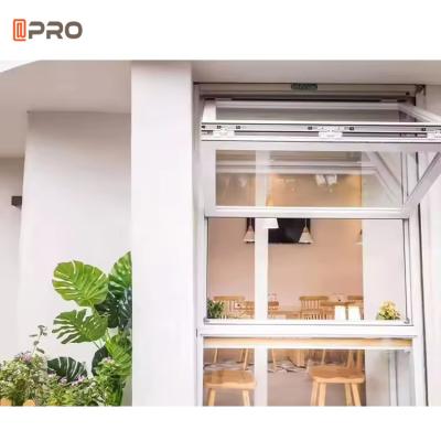 China Aluminum Vertical Bifold Window Double Folding Glass Window Exterior for sale