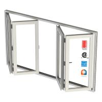 China Black And White Bifold Window With Enhanced Thermal Performance for sale