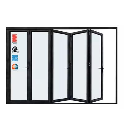 China Portas dobráveis de alumínio impermeáveis personalizadas com pista impermeável e baixa à venda