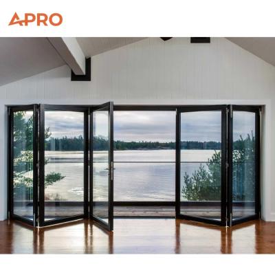 China 2 mm de alumínio vidrado duplo Premium resistente a intempéries portas de vidro deslizantes 2,1m de altura à venda