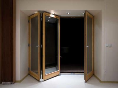 China EPDM Gasket Bifold Door em revestimento em pó para design moderno e funcional à venda