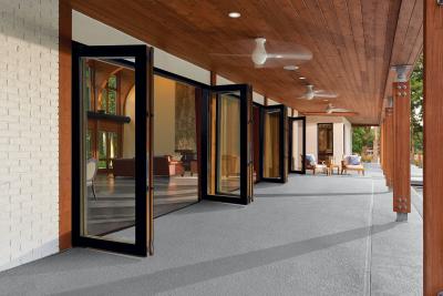 China Aluminum Alloy EPDM Bi-fold Doors Are Widely Used Aluminum Folding Doors Windproof for sale