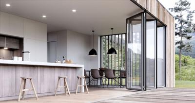 Cina Disegno contemporaneo per ufficio / casa con porte scorrevoli in vetro in alluminio in vendita