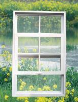China Customized Soundproof Single Hung Window  / Villa Double Glazed Top Hung Window for sale