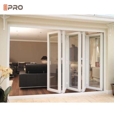 Cina Porte pieganti di alluminio di vetro esteriori del patio 2.0mm di scivolamento della Bi di iso in vendita
