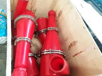 中国 100%のポリウレタン材料の鋭い泥装置のハイドロサイクロンの砂の分離器 販売のため
