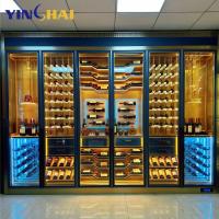 Quality 304 Stainless Steel Temperature Controlled Wine Cabinet Dust Proof With LED for sale