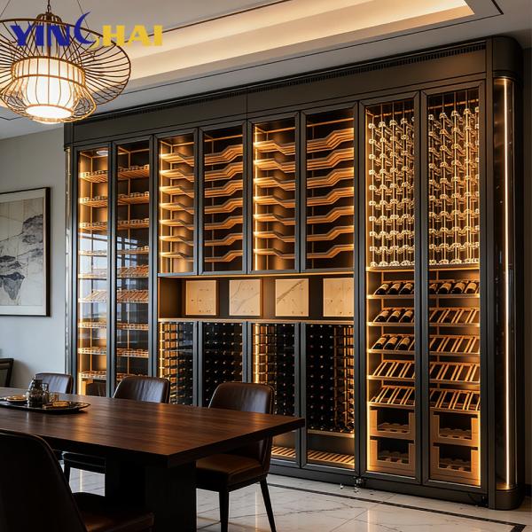 Quality Commercial Constant Temperature Wine Display Cabinets With Glass Door for sale