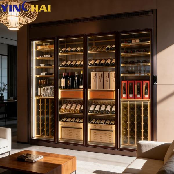 Quality High Quality Temperature Built In Wall Industrial Metal Wine Cabinet for sale