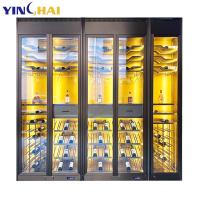 Quality Oem Freestanding Double Door Wine Fridge Climate Controlled Wine Cabinet for sale
