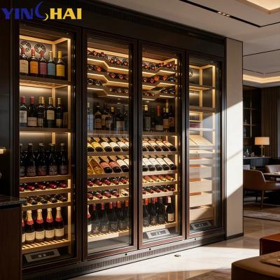 China Oem Factory Double Door Wine Refrigerator Wine Temperature Control Unit for sale