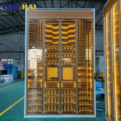 China Modern Glass Wine Refrigerator with LED Light Frame Freestanding Storage for sale