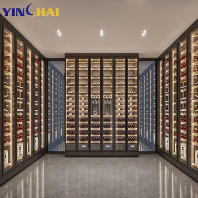 China Custom Multi Zone Wine Refrigerator 300+ Bottle Large Capacity Freestanding Built Install for sale