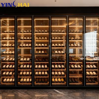 China Built-In Wine Cooler Custom 50-59 Bottle Dimension Dual Zone Wine Cooler for sale