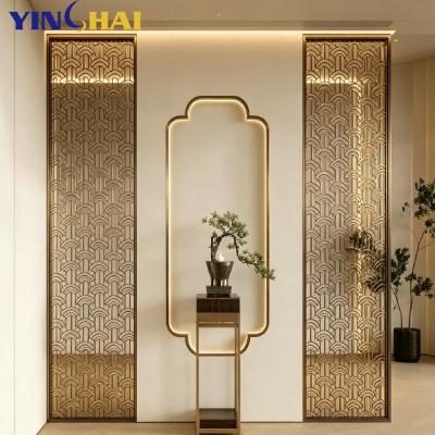 China YINGHAI Custom Stainless Steel Fan Pattern Decorative Screen Partition for sale