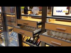 304 stainless steel temperature controlled wine cabinet dust proof with led lights