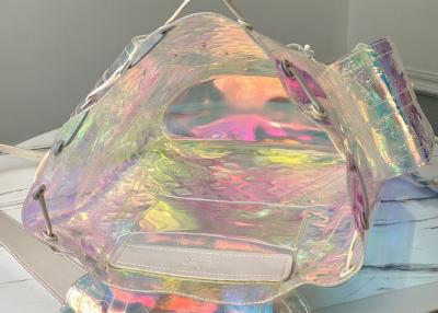 Cina Stampa di lusso iridescente trasparente del monogramma dello zaino di marca del PVC di LV in vendita