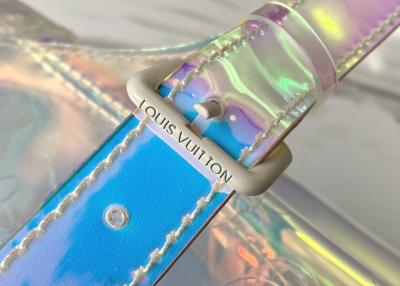 Cina Stampa di lusso iridescente trasparente del monogramma dello zaino di marca del PVC di LV in vendita