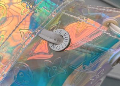 Cina Stampa di lusso iridescente trasparente del monogramma dello zaino di marca del PVC di LV in vendita