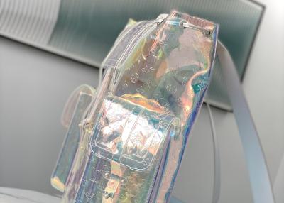 Cina Stampa di lusso iridescente trasparente del monogramma dello zaino di marca del PVC di LV in vendita