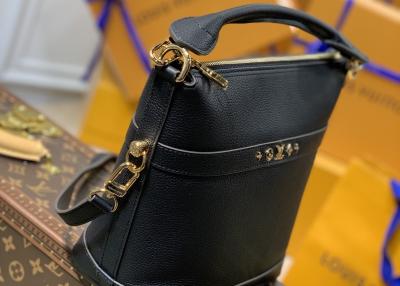 Cina Il piccolo nero di Genunie che stampa allineando la maniglia della borsa del secchio della pelle bovina di 25cm in vendita