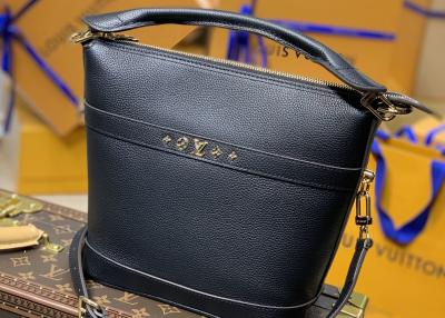 Cina Il piccolo nero di Genunie che stampa allineando la maniglia della borsa del secchio della pelle bovina di 25cm in vendita
