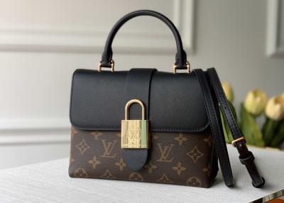 Cina Borsa di lusso del secchio della maniglia nera delle donne con il fermo della serratura in vendita