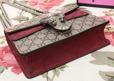 Cina Borsa della spalla di rosa di rettangolo, Rose Pattern Vintage Chain Bag in vendita