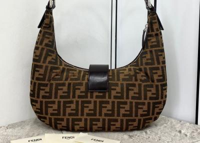 Cina La borsa delle donne non-sposate della cinghia sotto le ascelle, borsa a tracolla di Carvas Brown in vendita