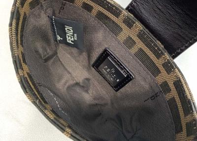 Cina Borsa sotto le ascelle di lusso della tela, singole borse della spalla della cinghia di Brown in vendita