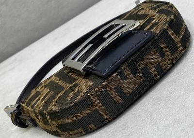 Cina Borsa sotto le ascelle di lusso della tela, singole borse della spalla della cinghia di Brown in vendita