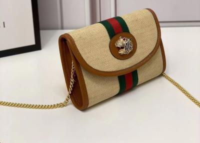 Cina Gancio Tiger Luxury Chain Bag aperto, borsa a tracolla a strisce di cuoio del magnete della mucca in vendita