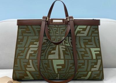 Cina La serie F della capsula segna 3D l'effetto con lettere grande Tote Bag Psychedelic Style verde in vendita