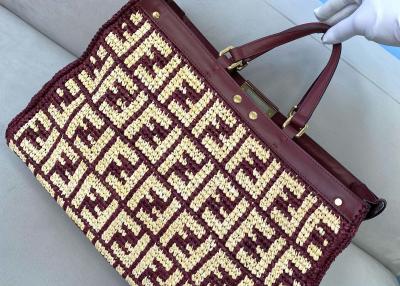 Cina Alto Capicity 42cm Tote Shopper Bag, Straw Woven Tote Bag fatto a mano in vendita