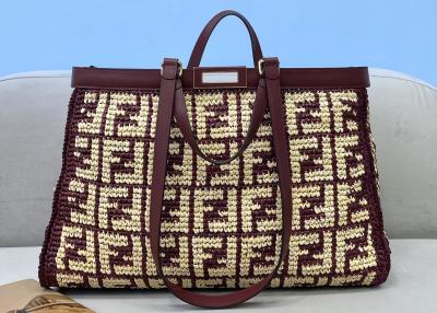 Cina Alto Capicity 42cm Tote Shopper Bag, Straw Woven Tote Bag fatto a mano in vendita