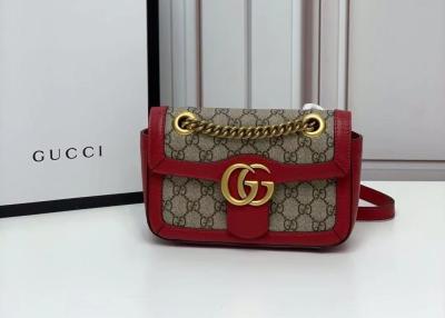 Cina Una borsa a catena di lusso di Brown della spalla, borsa a catena inclinata del metallo trasversale in vendita