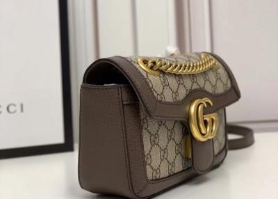 Cina Una borsa a catena di lusso di Brown della spalla, borsa a catena inclinata del metallo trasversale in vendita