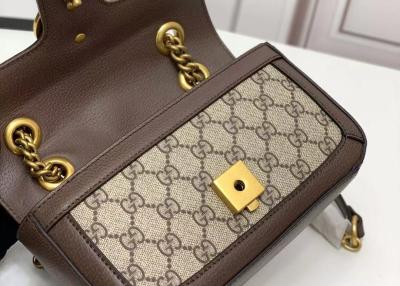 Cina Una borsa a catena di lusso di Brown della spalla, borsa a catena inclinata del metallo trasversale in vendita