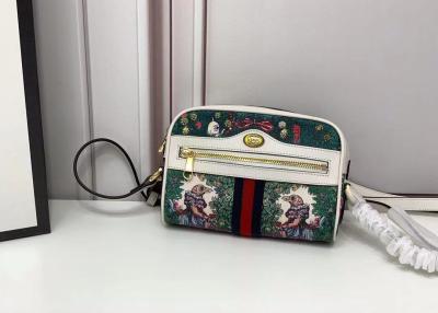 Cina Stampa del fiore della borsa a tracolla della cinghia delle donne della chiusura 17.5cm della copertura della falda singola in vendita