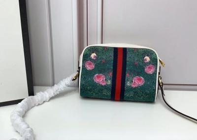 Cina Stampa del fiore della borsa a tracolla della cinghia delle donne della chiusura 17.5cm della copertura della falda singola in vendita