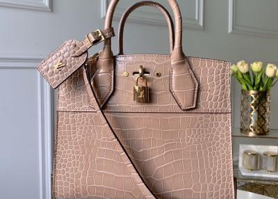 Cina Pelle trasversale di lusso Tote Bag Lock Decoration del coccodrillo del corpo 23cm in vendita