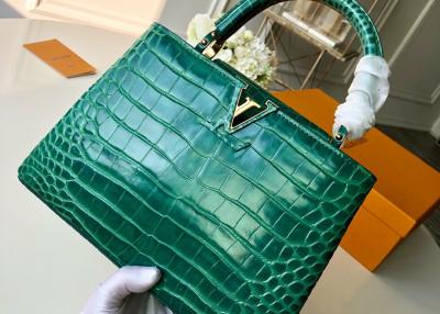 Cina Borsa alto Capicity della pelle del coccodrillo di signora Taurillon Leather Trapezoid in vendita