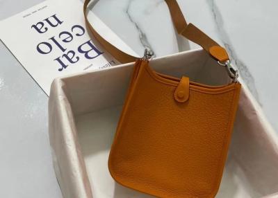 Cina Borsa a tracolla di cuoio della pelle del coccodrillo della mucca arancio di Famale con il modello di pietra in vendita