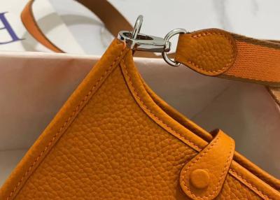Cina Borsa a tracolla di cuoio della pelle del coccodrillo della mucca arancio di Famale con il modello di pietra in vendita